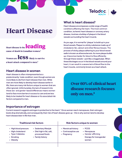Heart Disease Fact Sheet – Teladoc Health Canada, Inc.