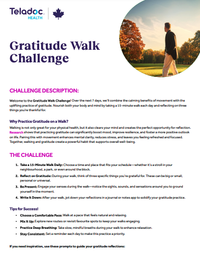 Gratitude Walk Challenge – Teladoc Health Canada, Inc.